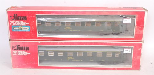 2x Lima green SNCF bogie coaches 1st - auctions & price archive