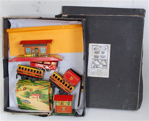 Wells Brimtoy made up set with correct - auctions & price archive