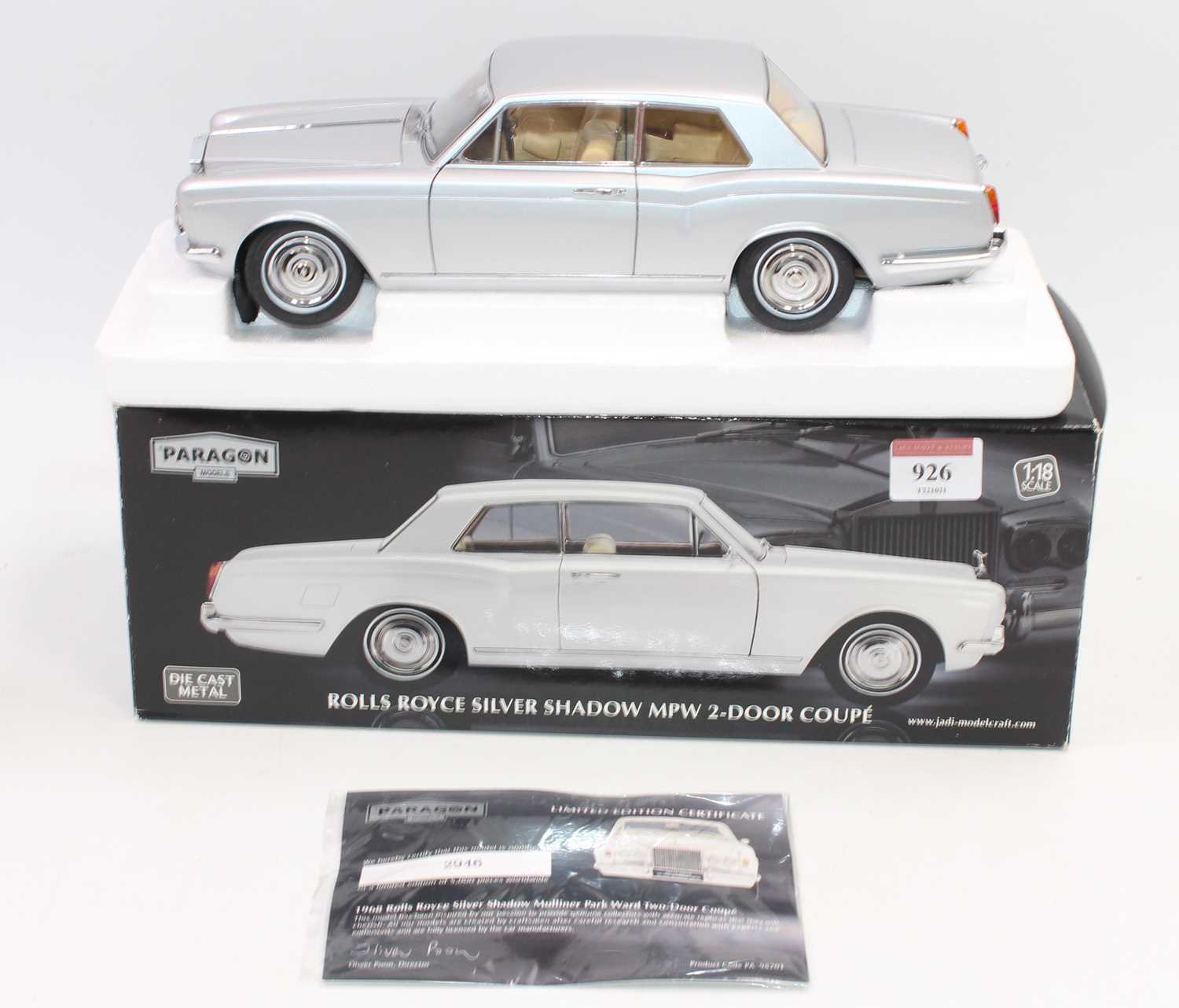 A Paragon Models 1/18 scale boxed model - auctions & price archive