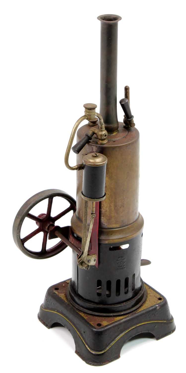 Bing, early plated vertical steam engine - auctions & price archive
